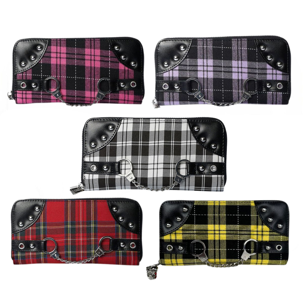 Plaid Studded Handcuff Wallets – Wicked Misfit