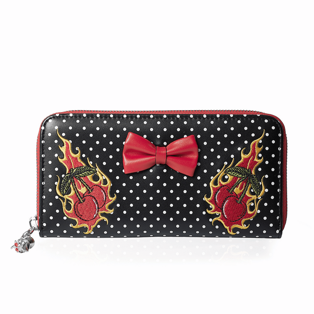 Cherry Flames Rockabilly / Pin up Wallet – Wicked Misfit