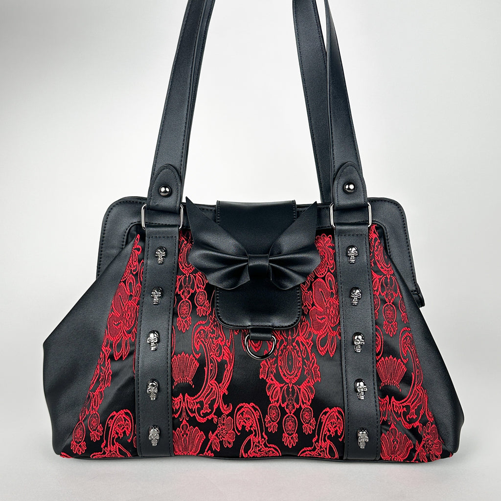 Red Damask Bat Bow Shoulder Bag – Wicked Misfit
