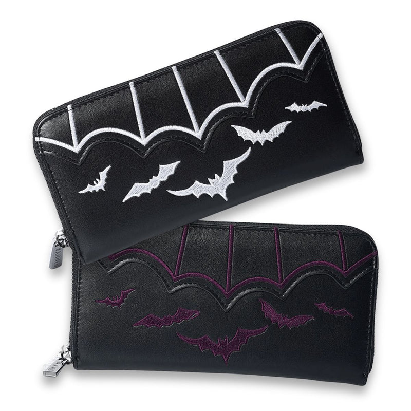 Embroidered Spiderweb Bats Wallets – Wicked Misfit